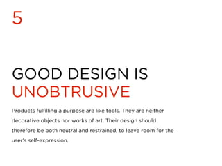 10 Principles of Design by Dieter Rams for Data Visualization | PDF