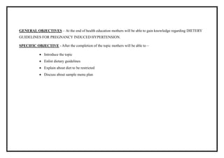 DIETERY GUIDELINES FOR PIH.pdf ( Shweta Singh) | PPT
