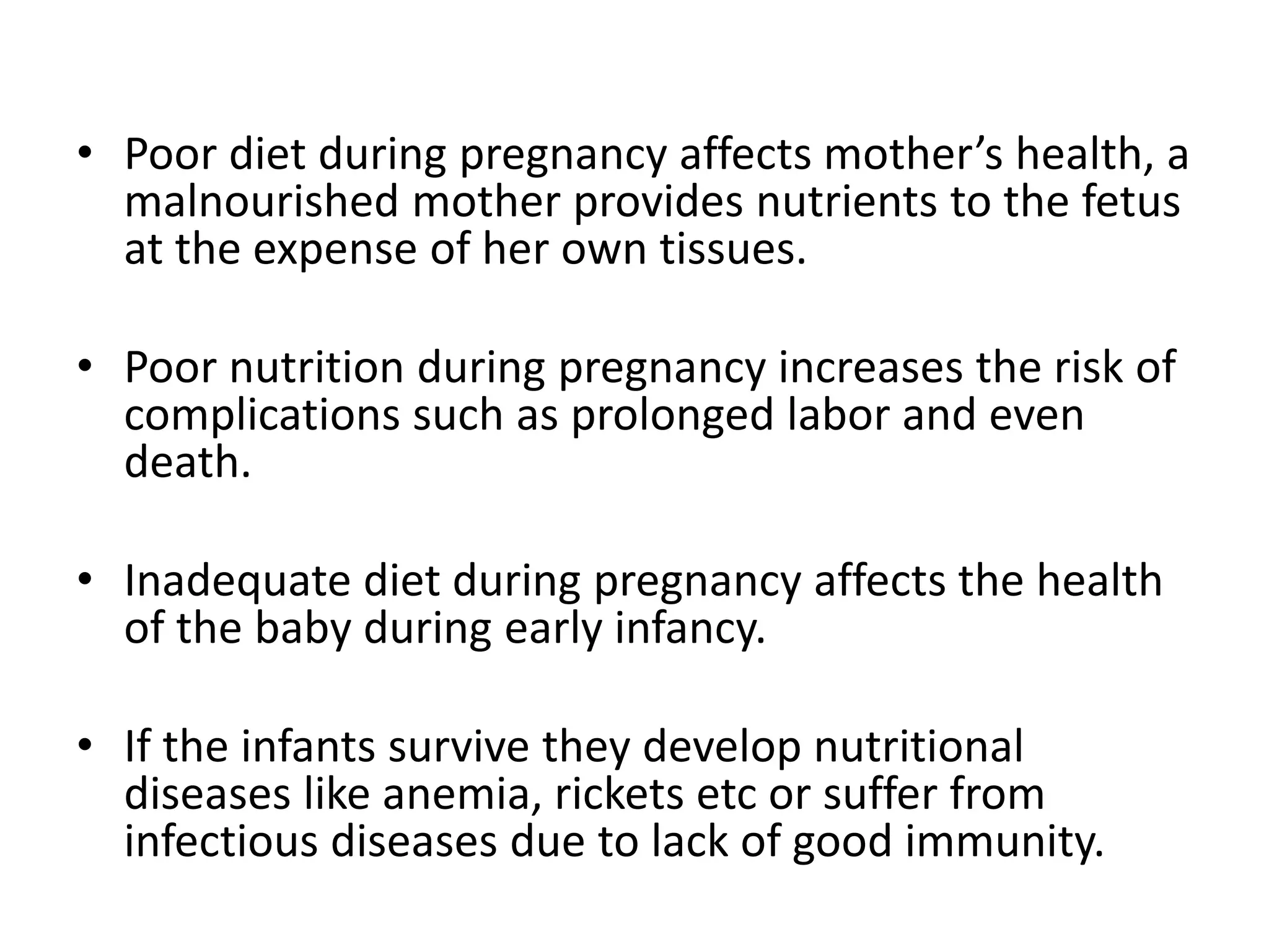 Diet in pregnancy and lactation | PPTX