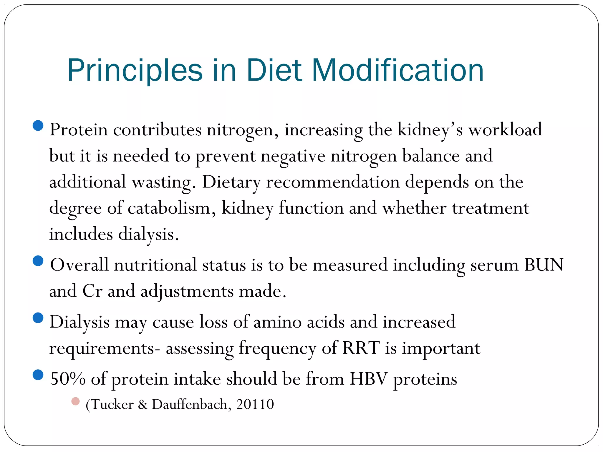Diet in renal diseases | PPT