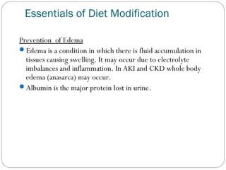 Diet in renal diseases | PPT