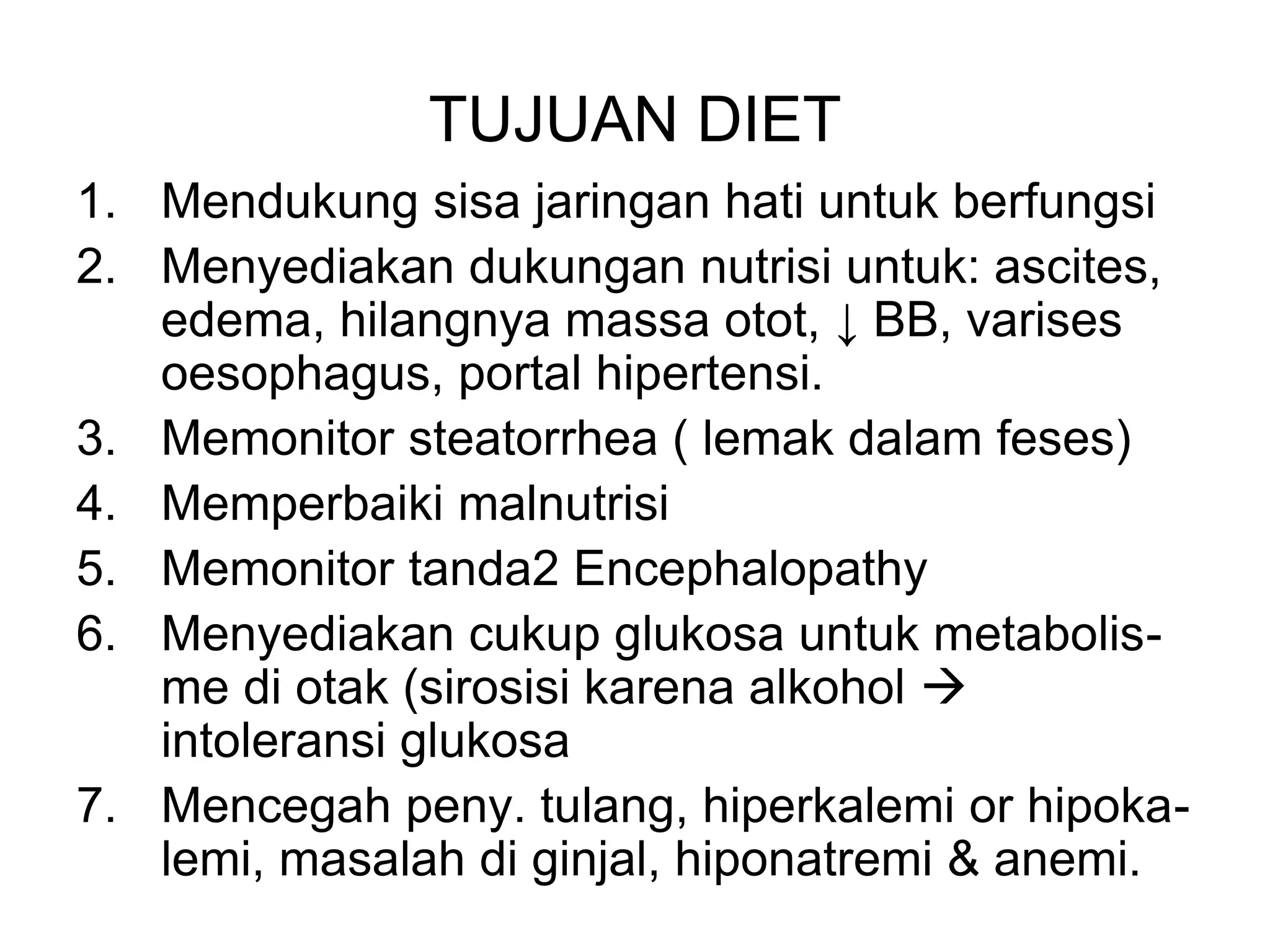 Diet pada penyakit hati | PPT