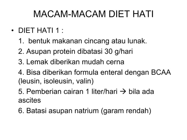 Diet pada penyakit hati | PPT
