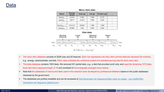 Diet planning with machine learning (changhun lee) 현장발표용 | PPTX ...