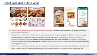 Diet planning with machine learning (changhun lee) 현장발표용 | PPTX ...