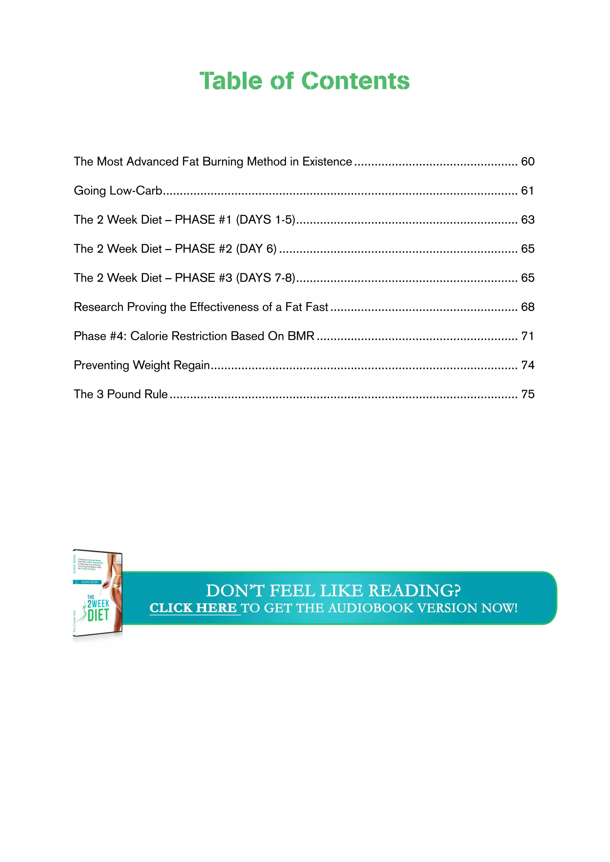Diet Plans Comparison Chart | PDF