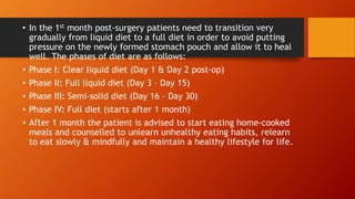Diet post bariatric surgery dr aparna govil bhasker | PDF
