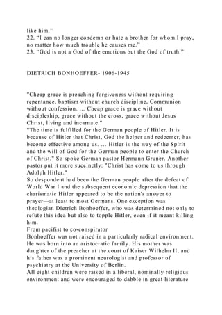 DIETRICH BONHOEFFER QUOTES 1. Christianity without discipleshi.docx