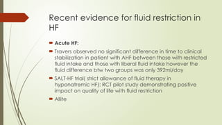 DIETRY SODIUM & WATER INTAKE IN HEART FAILURE by .pptx
