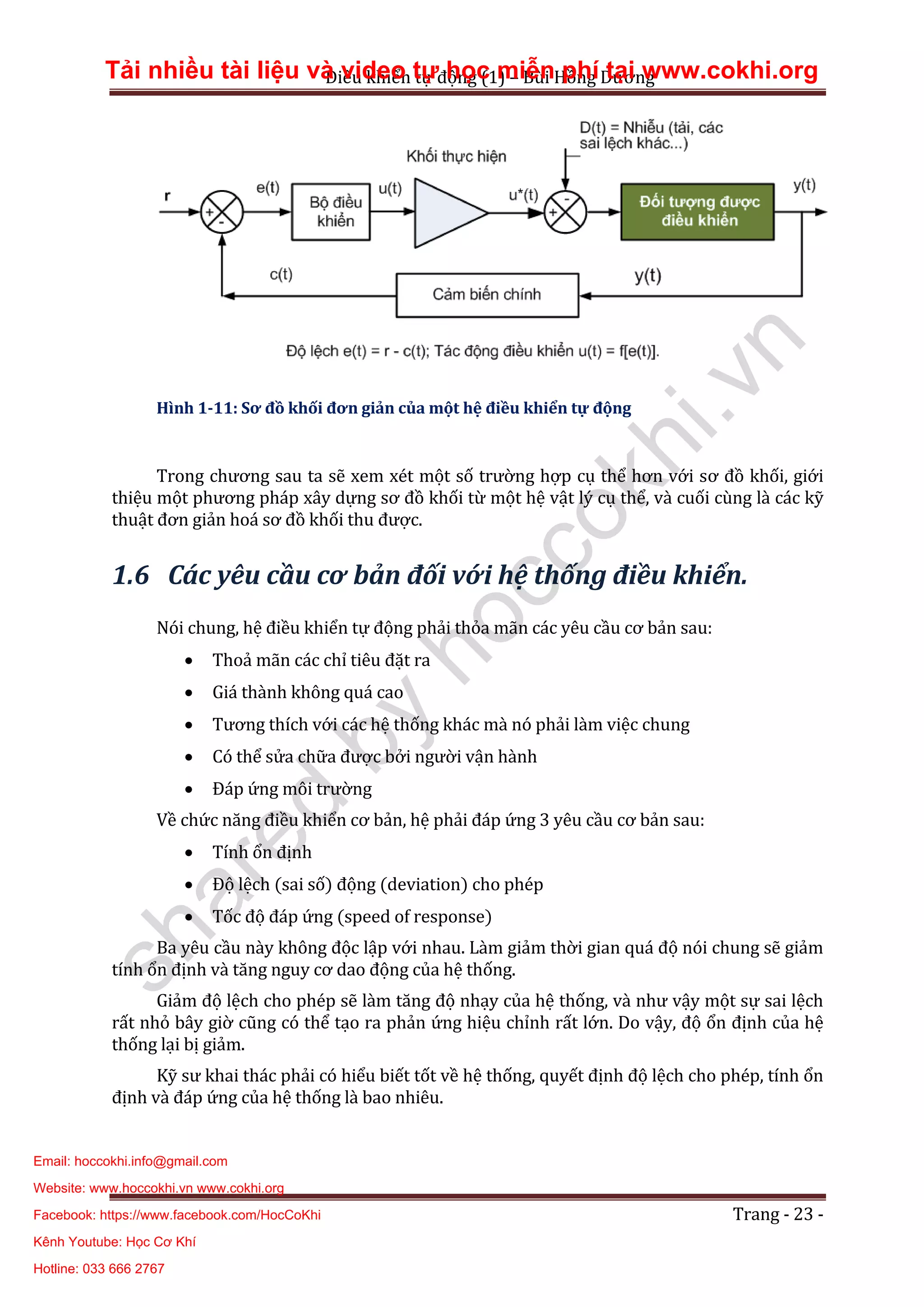 hoccokhi.vn Điều Khiển Tự Động - Bùi Hồng Dương, 77 Trang | PDF