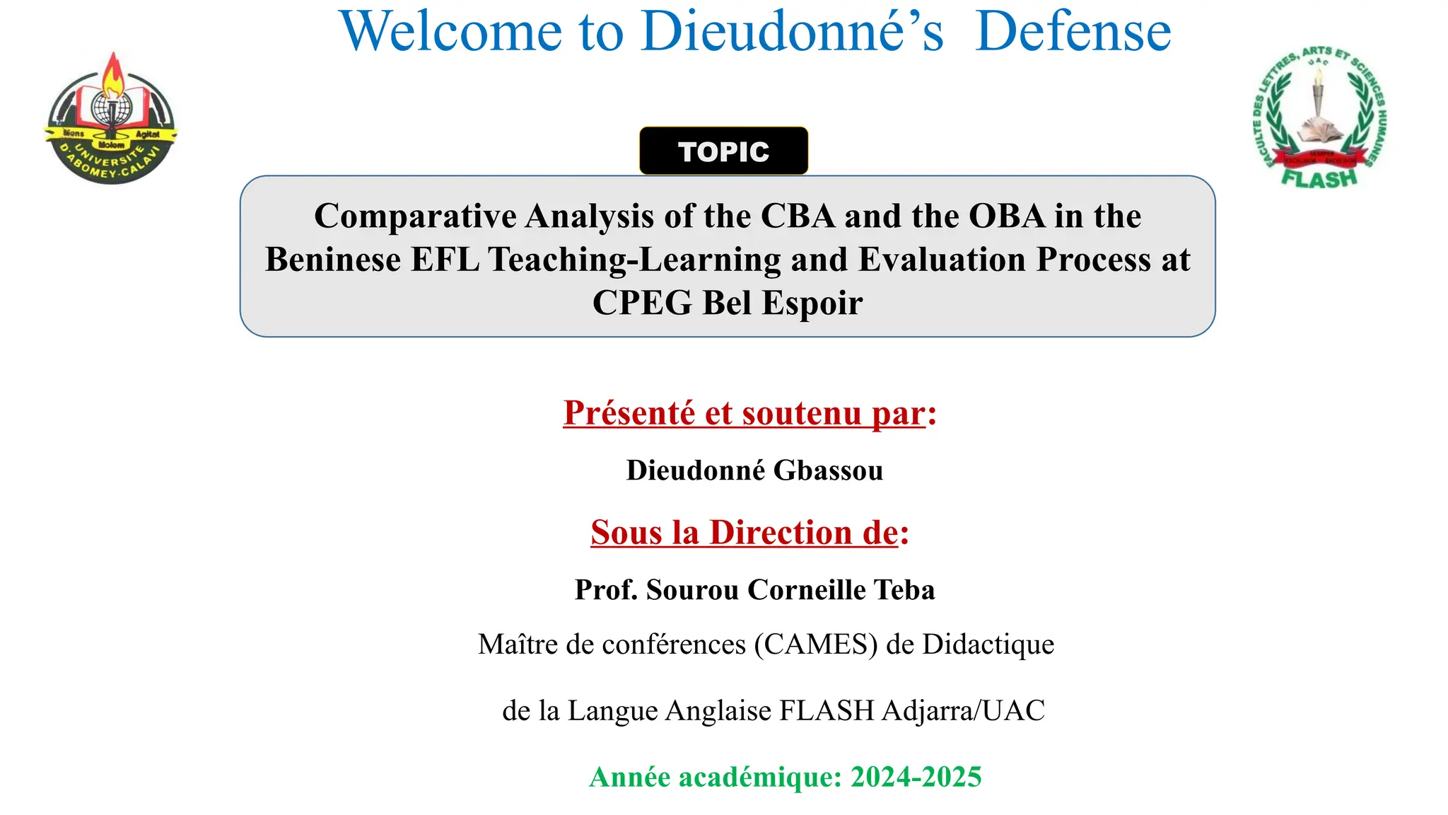 Gbassou Document de soutenance Licences | PPTX