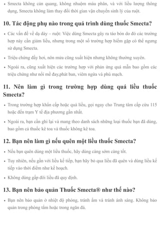 Thuoc smecta diosmectite Dieu tri ung | PDF