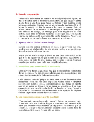 Diez consejos para ser un buen estudiante | PDF