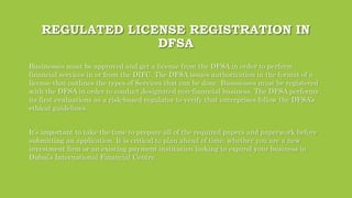 DIFC Regulated License.pptx | Free Download