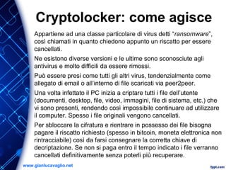 Difendersi dai cryptolocker con open source | PPT