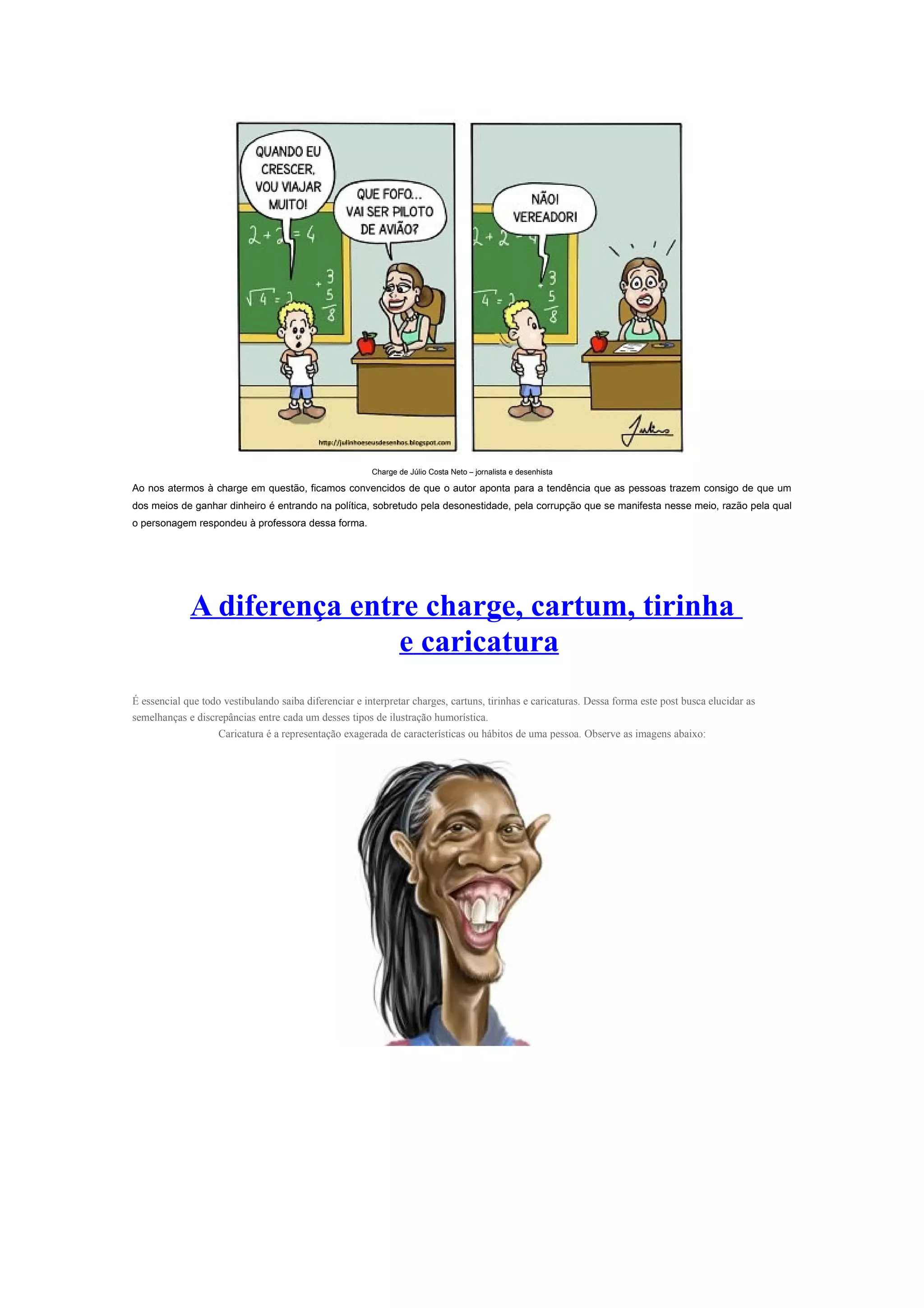 Diferenças Entre Charge E Cartum - BINKEDU