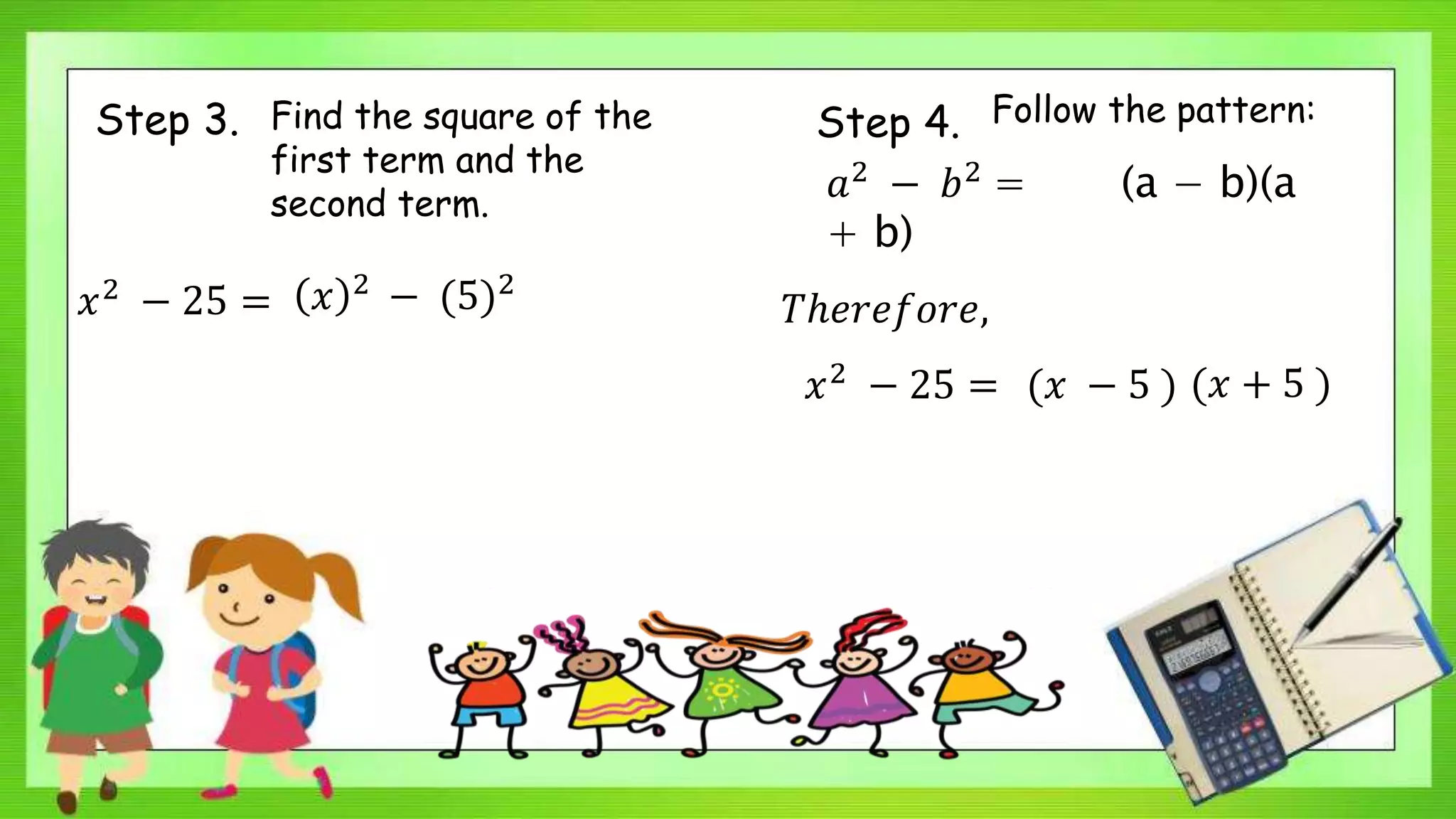 Difference of Two Squares | PPTX