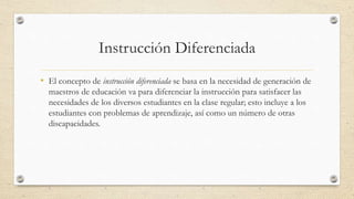 Diferenciación de instrucción para estudiantes con problemas de | PPT