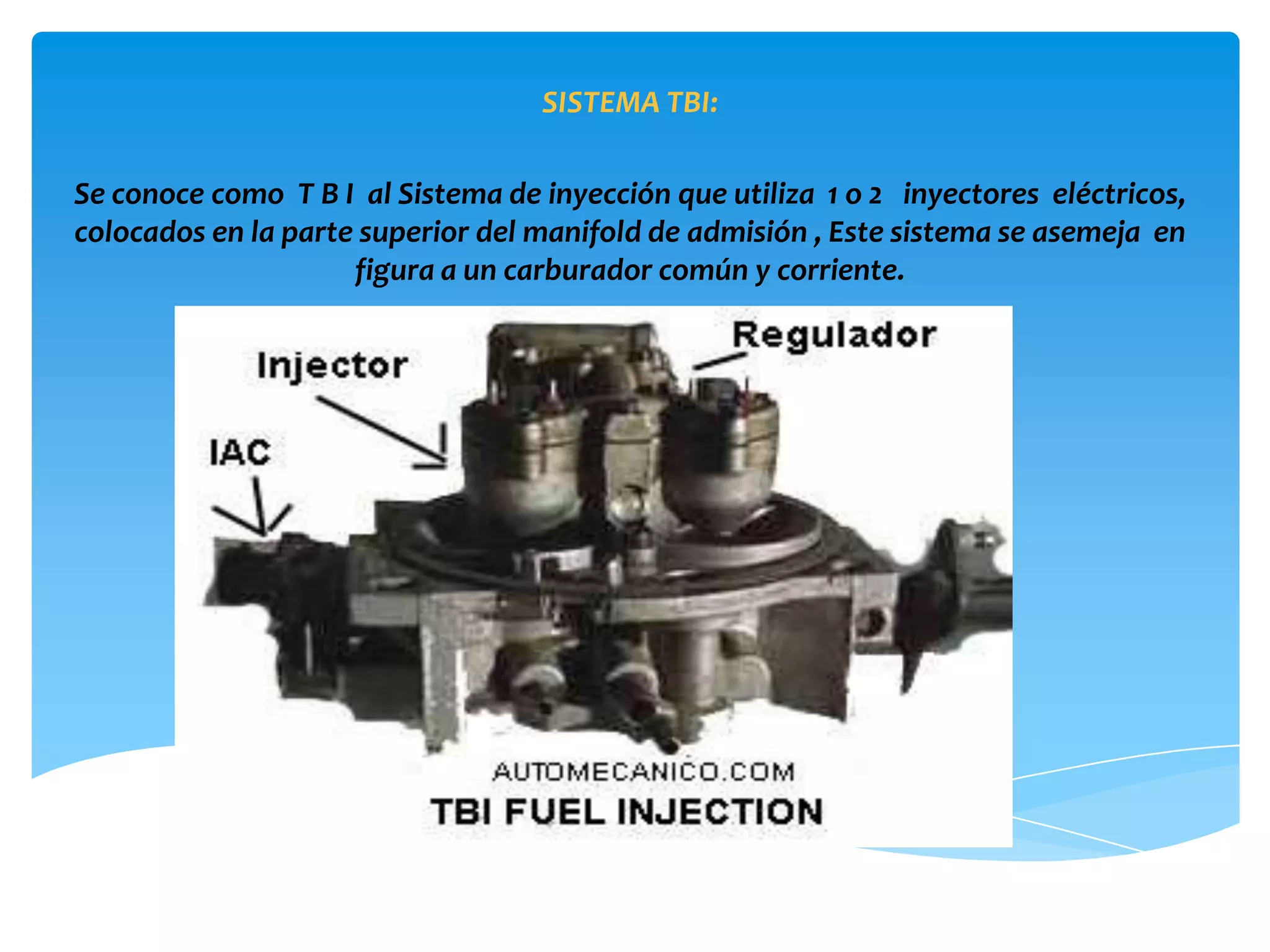 Diferencia de TBI y MPFI | PPT