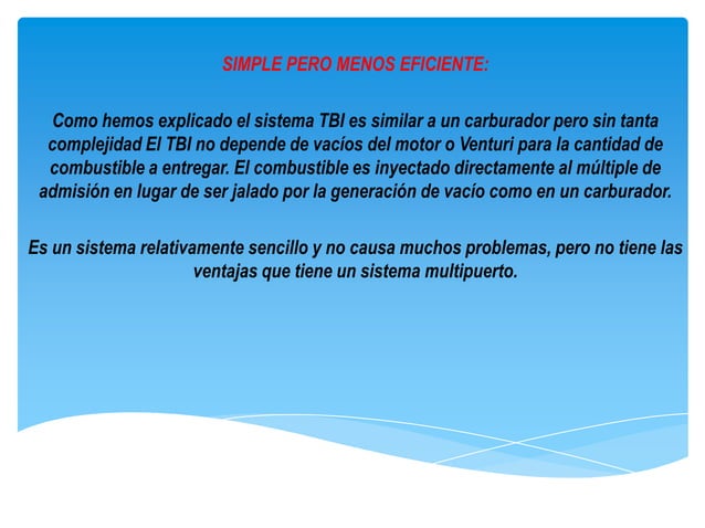 Diferencia de TBI y MPFI | PPTX