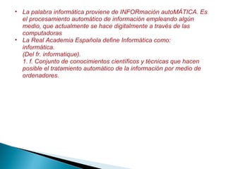 Diferencia entre informática y computación | PPT
