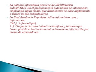 Diferencia entre informática y computación | PPT