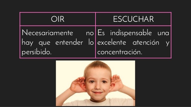 Diferencia entre oir y escuchar