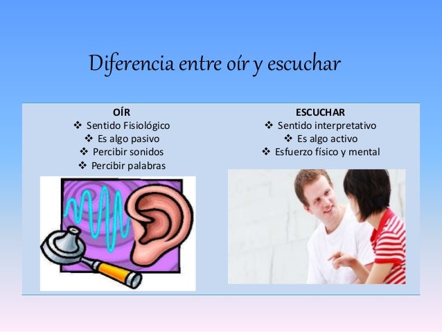 Diferencia entre oír y escuchar