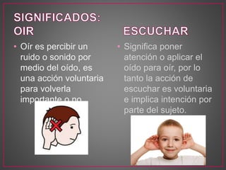 Diferencia entre oír y escuchar | PPTX
