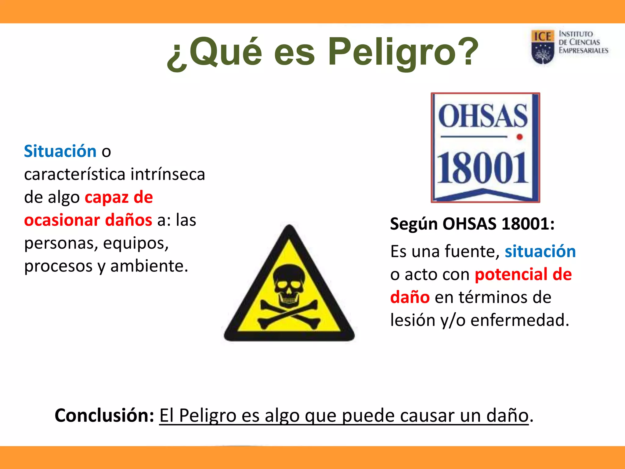 Diferencia entre peligro y riesgo | PPTX