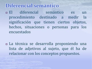 Diferencial semántico | PPTX