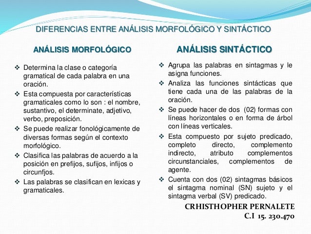 Analisis Sintactico Semantico Y Morfologico De Oracio - vrogue.co Analisis Sintactico Semantico Y Morfologico De Oracio - vrogue.co