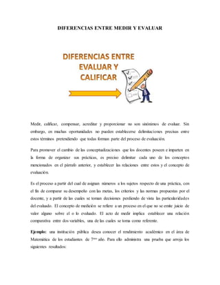 Diferencias entre-medir-y-evaluar | PDF