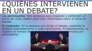 Diferencias de panel y debate | PPTX