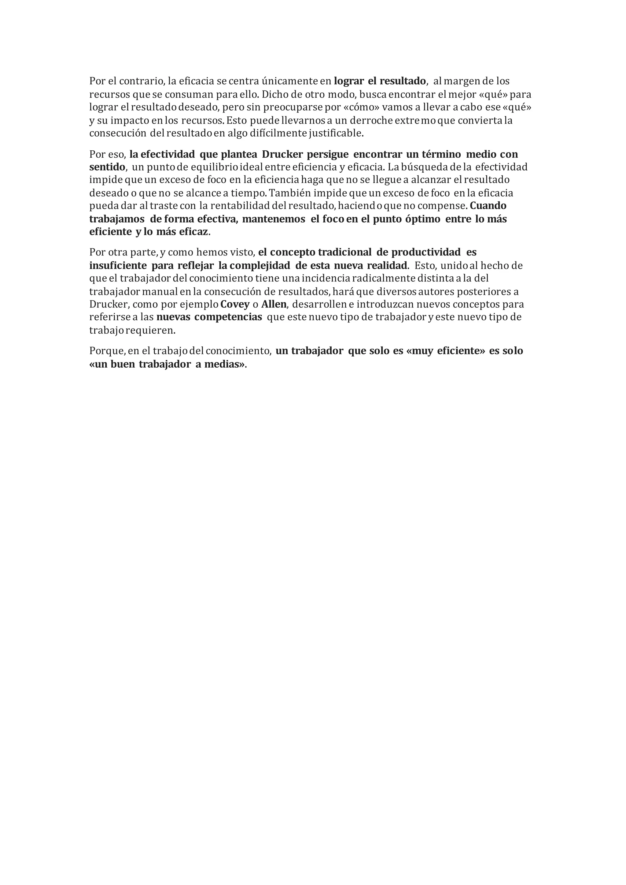 Diferencias entre eficiencia, eficacia y efectividad | DOCX