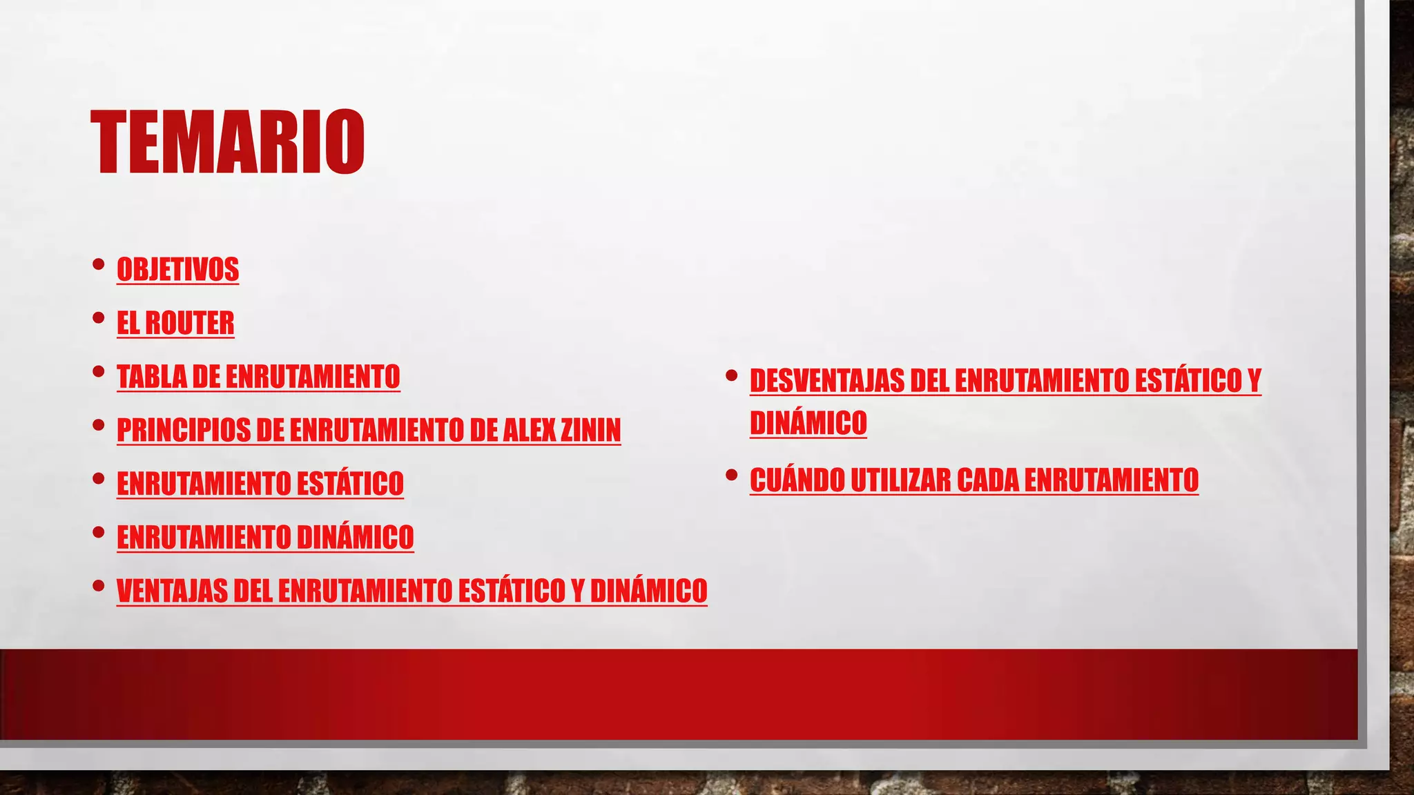 Diferencias entre enrutamiento estático y dinámico | PPTX