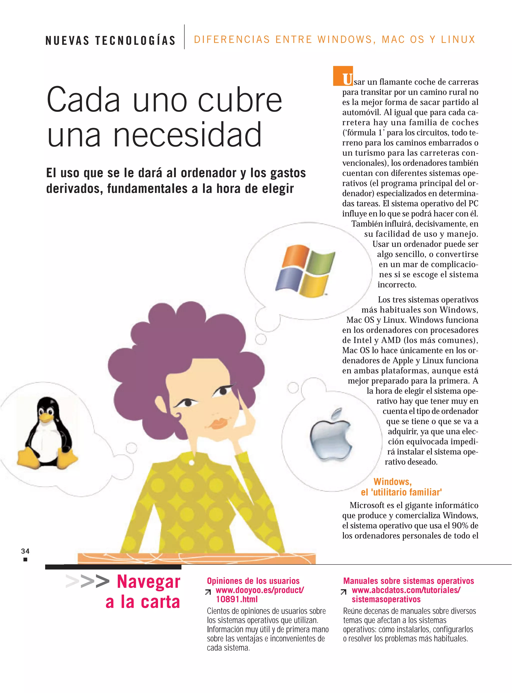 Diferencias entre windows, mac os y linux | PDF