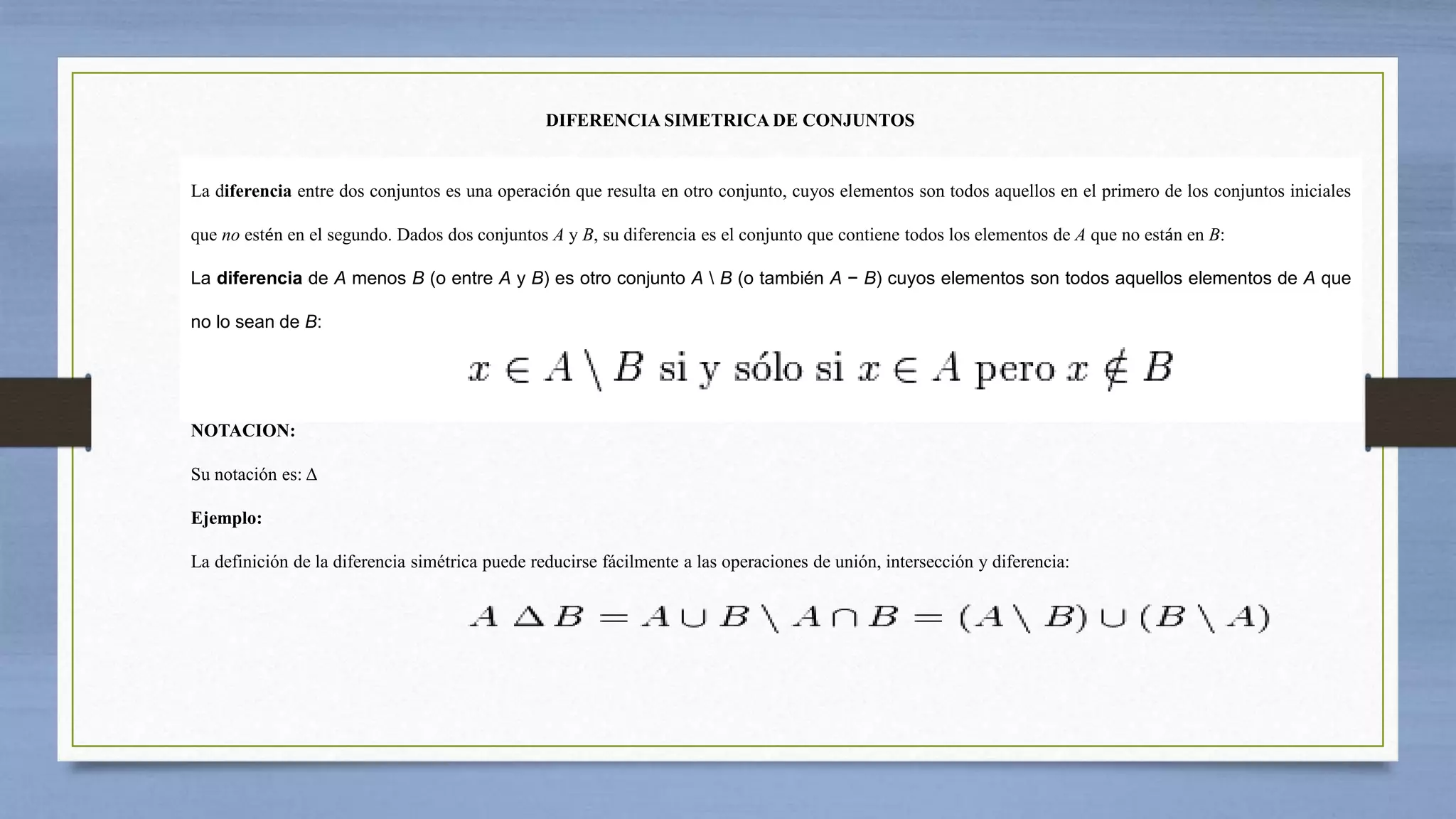 Diferencia simetrica | PPTX