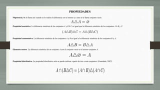 Diferencia simetrica | PPTX