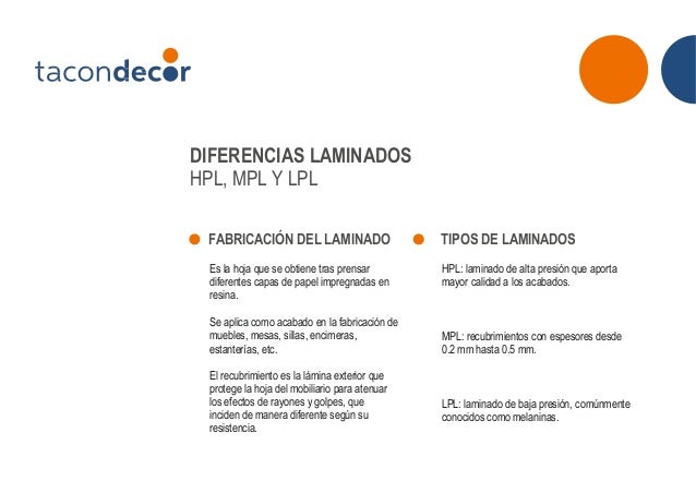 Diferencias entre laminados HPL, MPL y LPL | PPTX