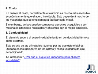 9 diferencias principales entre el aluminio y el acero inoxidable | PDF