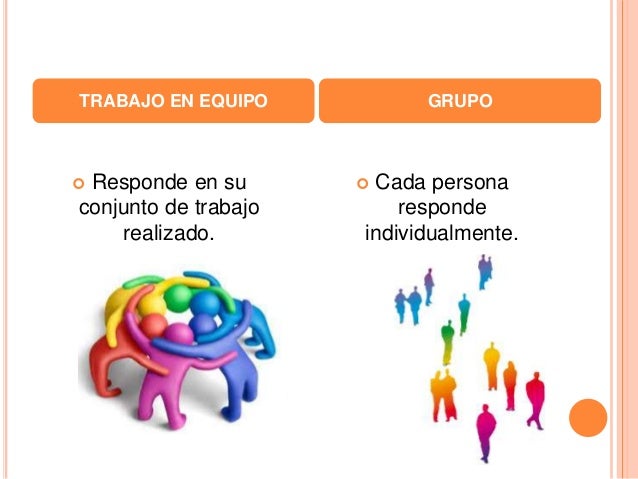 Diferencias trabajo en equipo y grupo