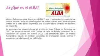 Diferencias y semenjanzas entre ALCA y ALBA | PPTX