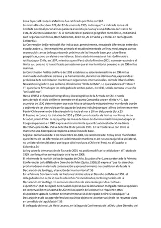 Diferendo maritimo entre perú y chile | DOCX