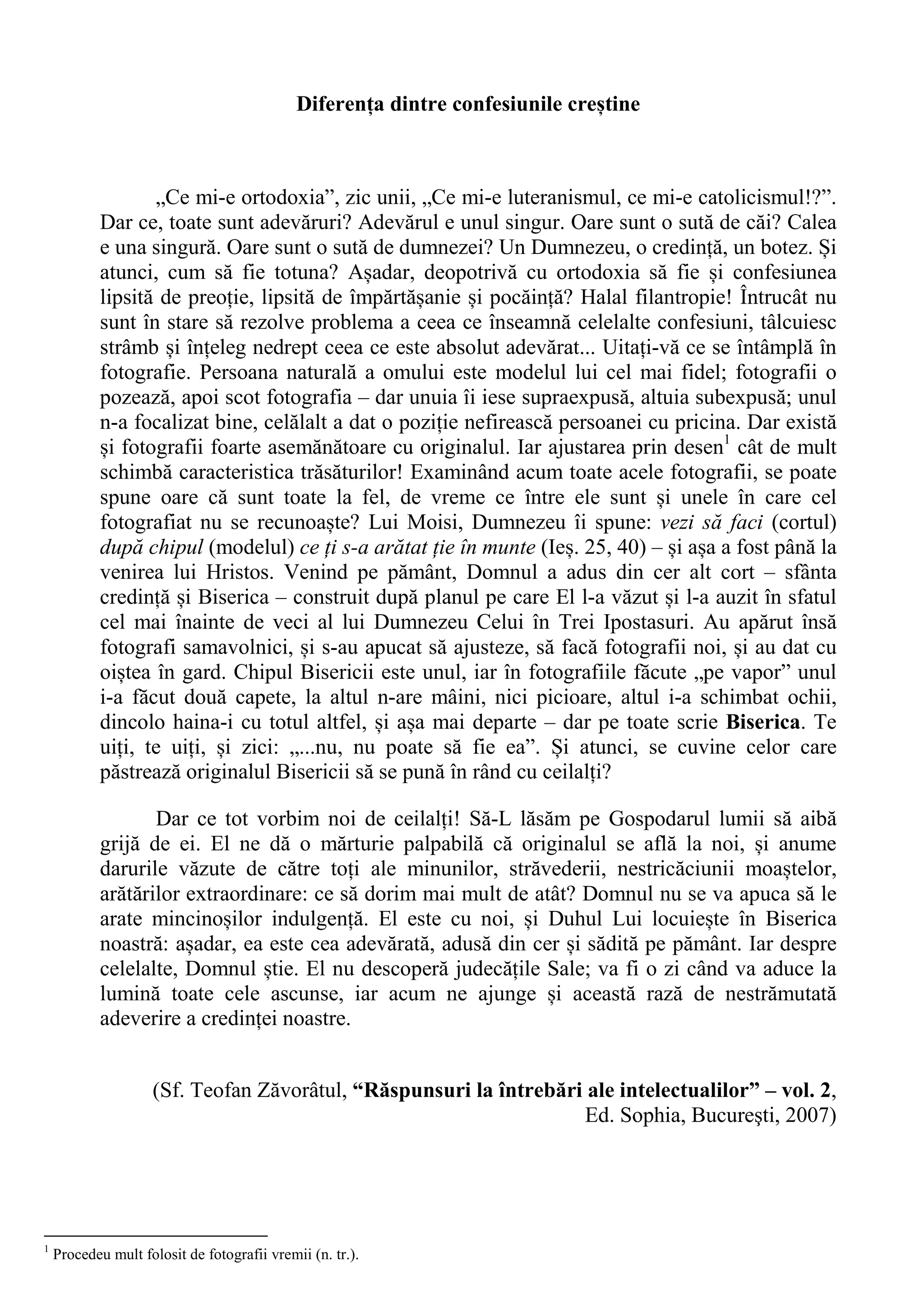 Diferenta dintre confesiunile crestine | PDF