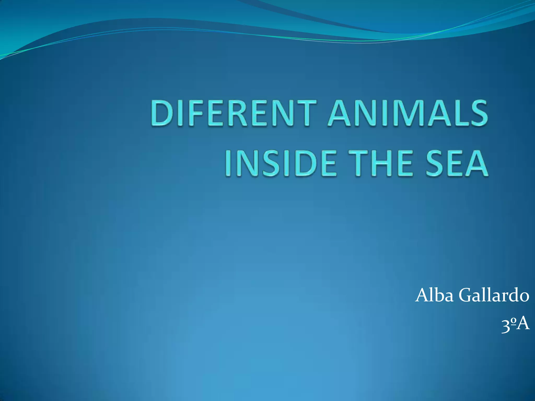 Diferent animals inside the sea | PPTX | Large Animals | Pets
