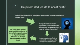 Diferentele omului de geniu si omul comun | PPTX