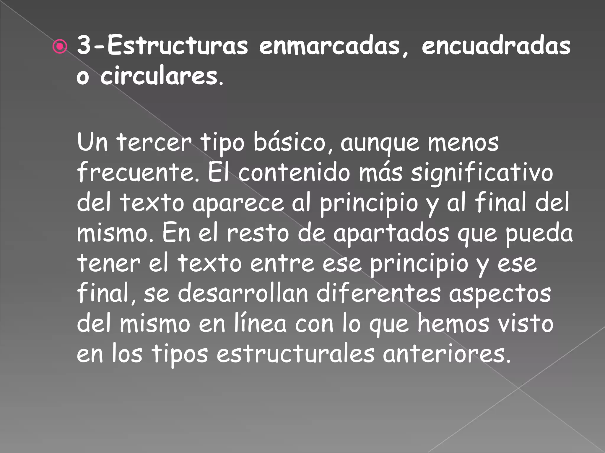 Diferentes estructuras de los textos | PPT