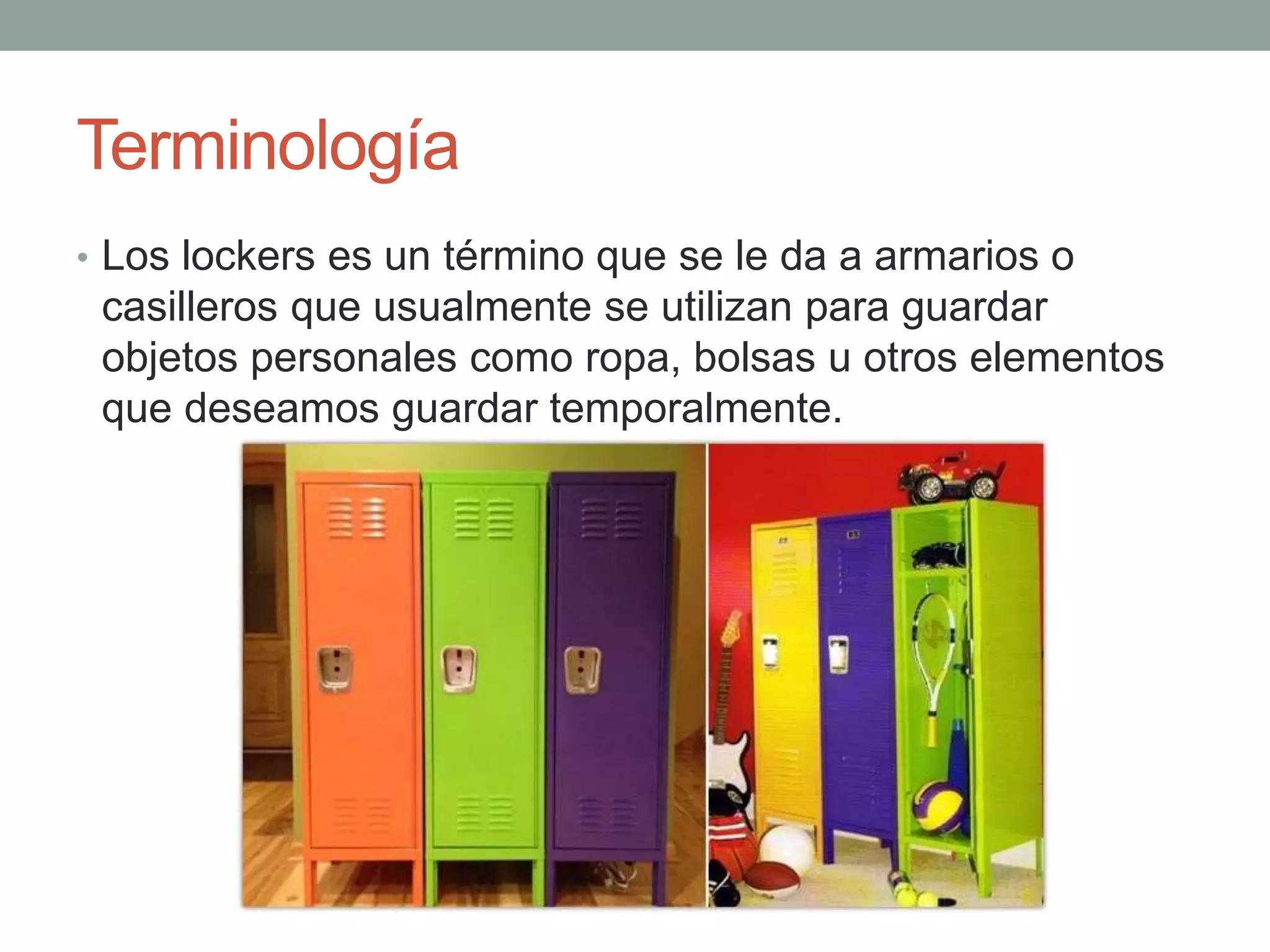 Diferentes tipos de lockers ppt | PPTX