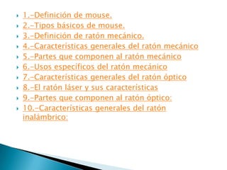 Diferentes tipos de mouse 2 | PPTX